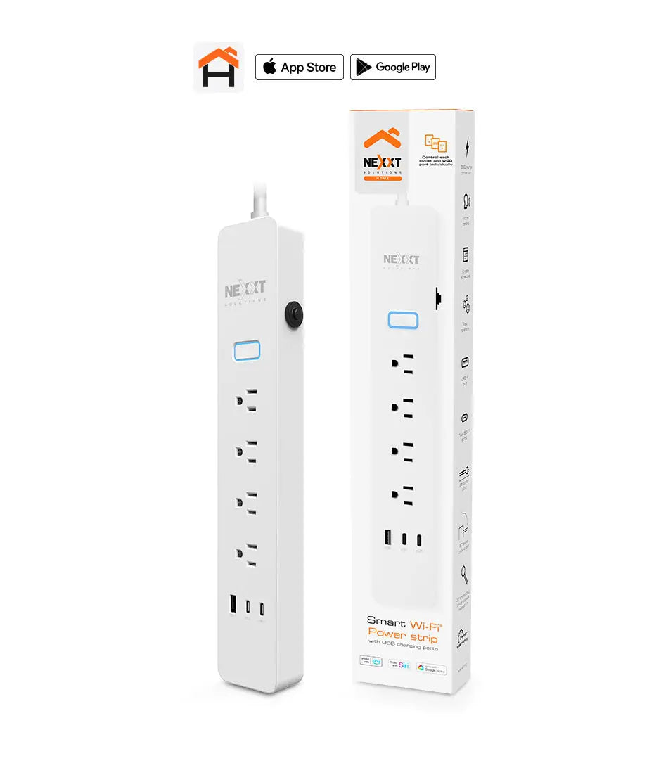 Nexxt Home NHP-E710 Smart Power strip 4 outlet 2 USBC 2 USBA - iStore