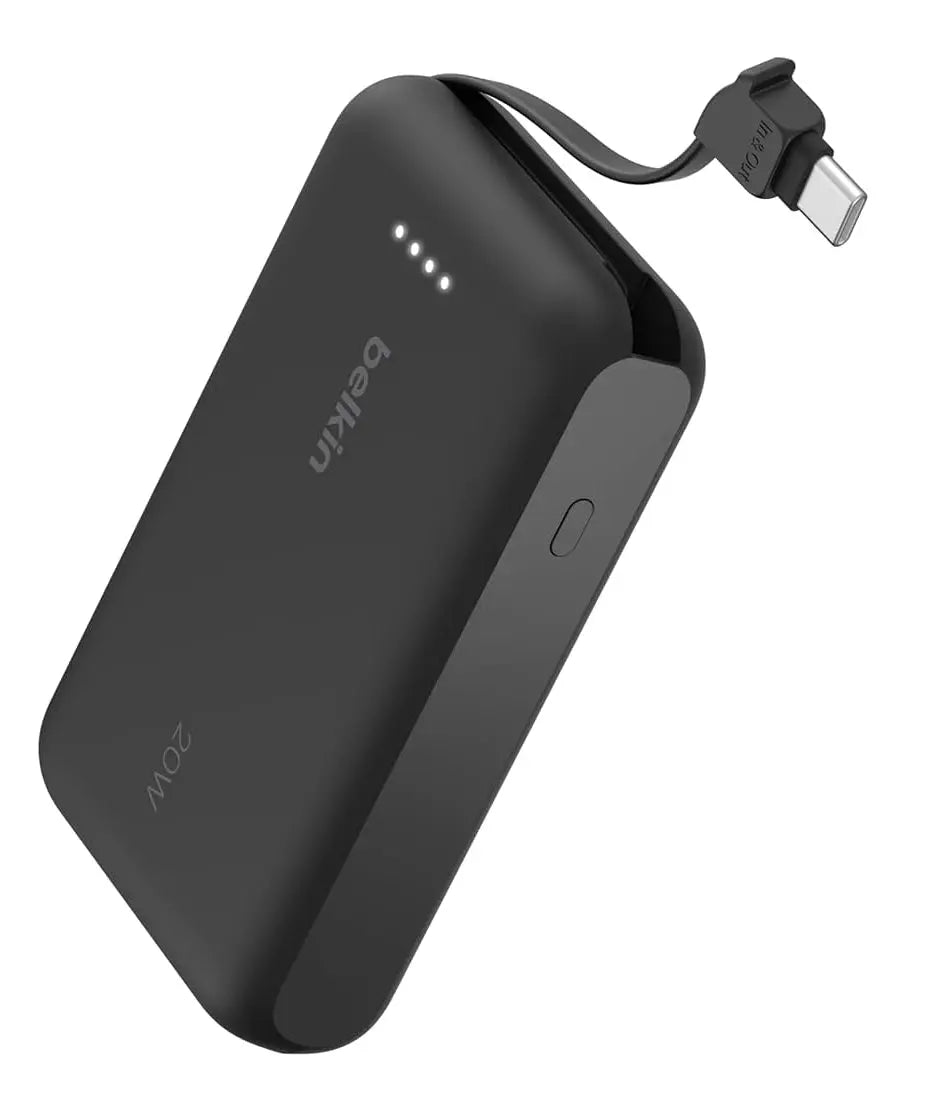 Belkin 10K Power Bank with 20W PD + Integrated USB-C Cable Negro - – iStore