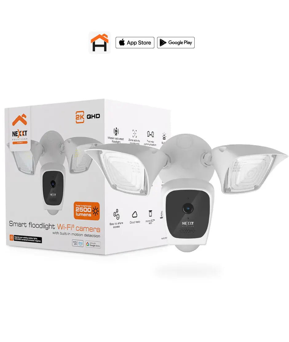 Nexxt Home Outdoor Flood Light Cam 2K NHC-F610 - iStore